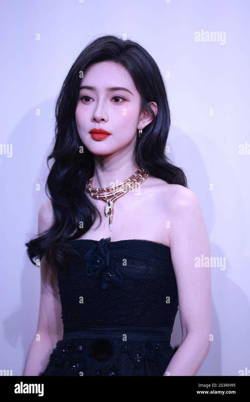 Chinese actress Meng Ziyi attends an activity in Shanghai, China, 8 January, 2025 Stock Photo ...