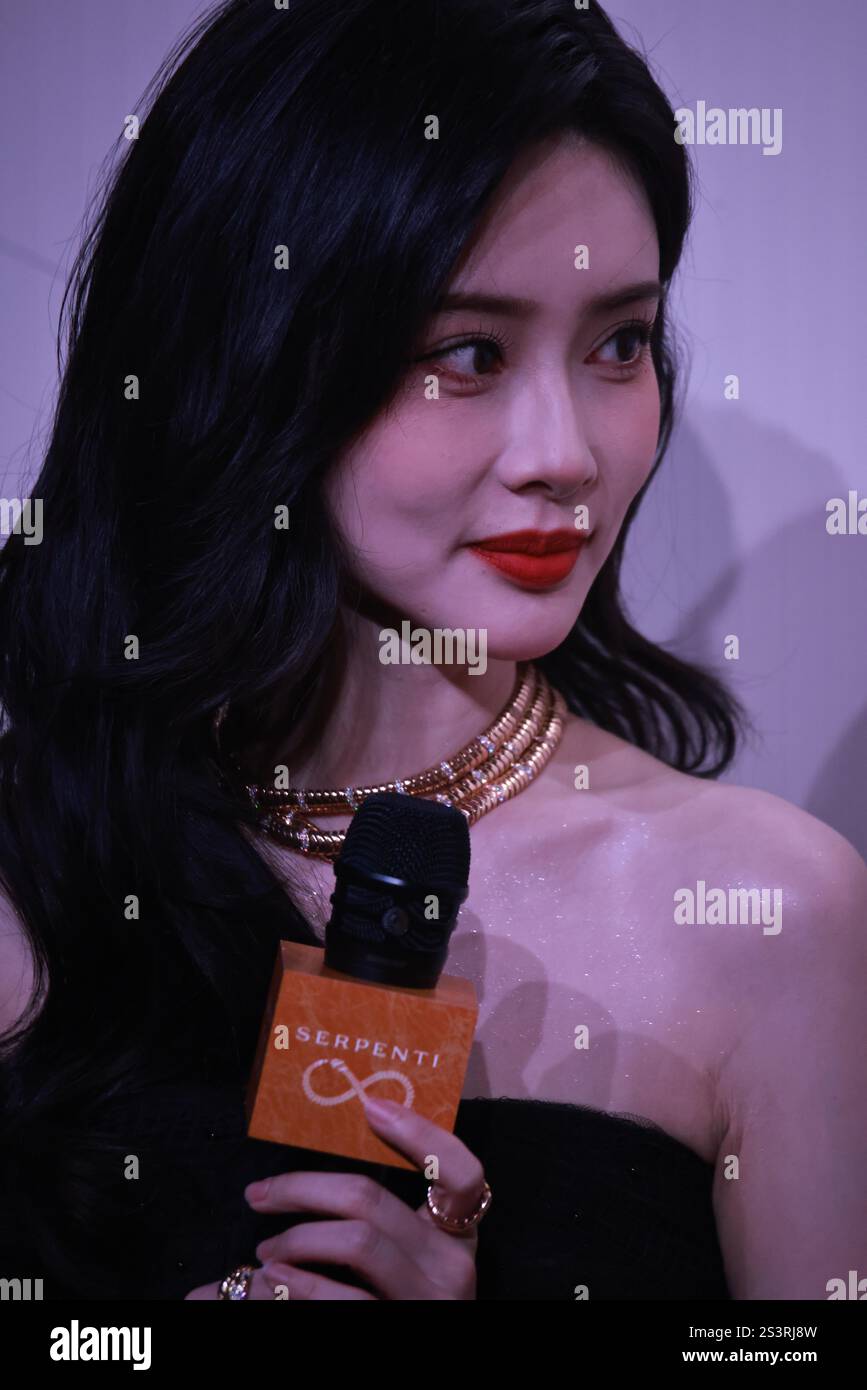 Chinese actress Meng Ziyi attends an activity in Shanghai, China, 8 ...