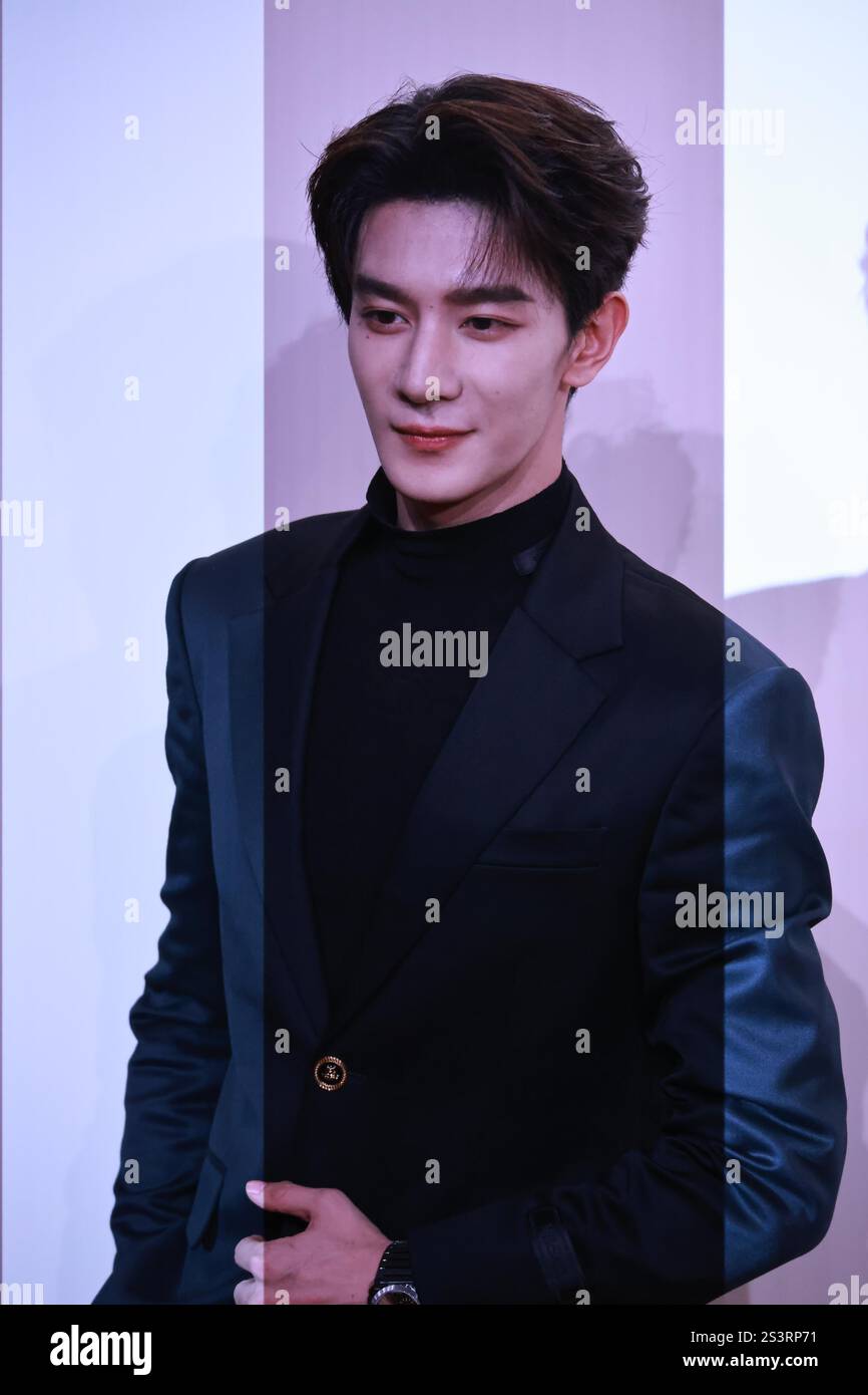 Chinese actor and singer Xia Zhiguang attends an activity in Shanghai ...