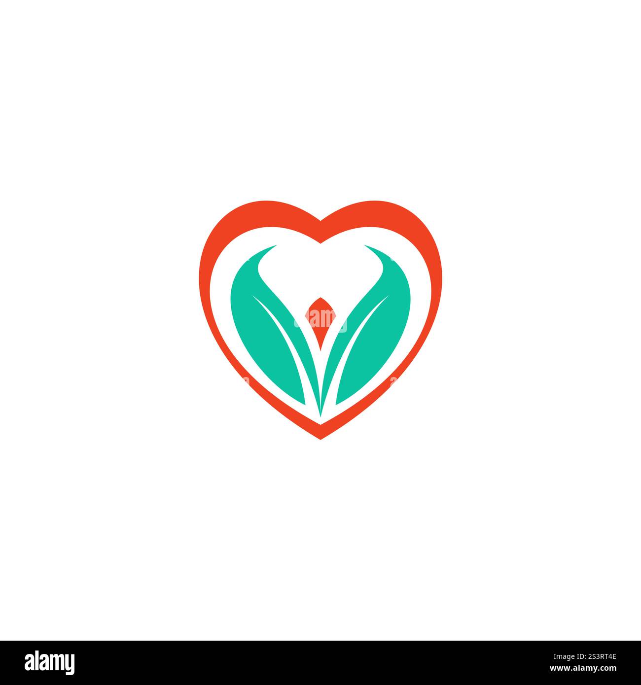 Love Leaf Logo Vector. Organic heart Icon Stock Vector Image & Art - Alamy