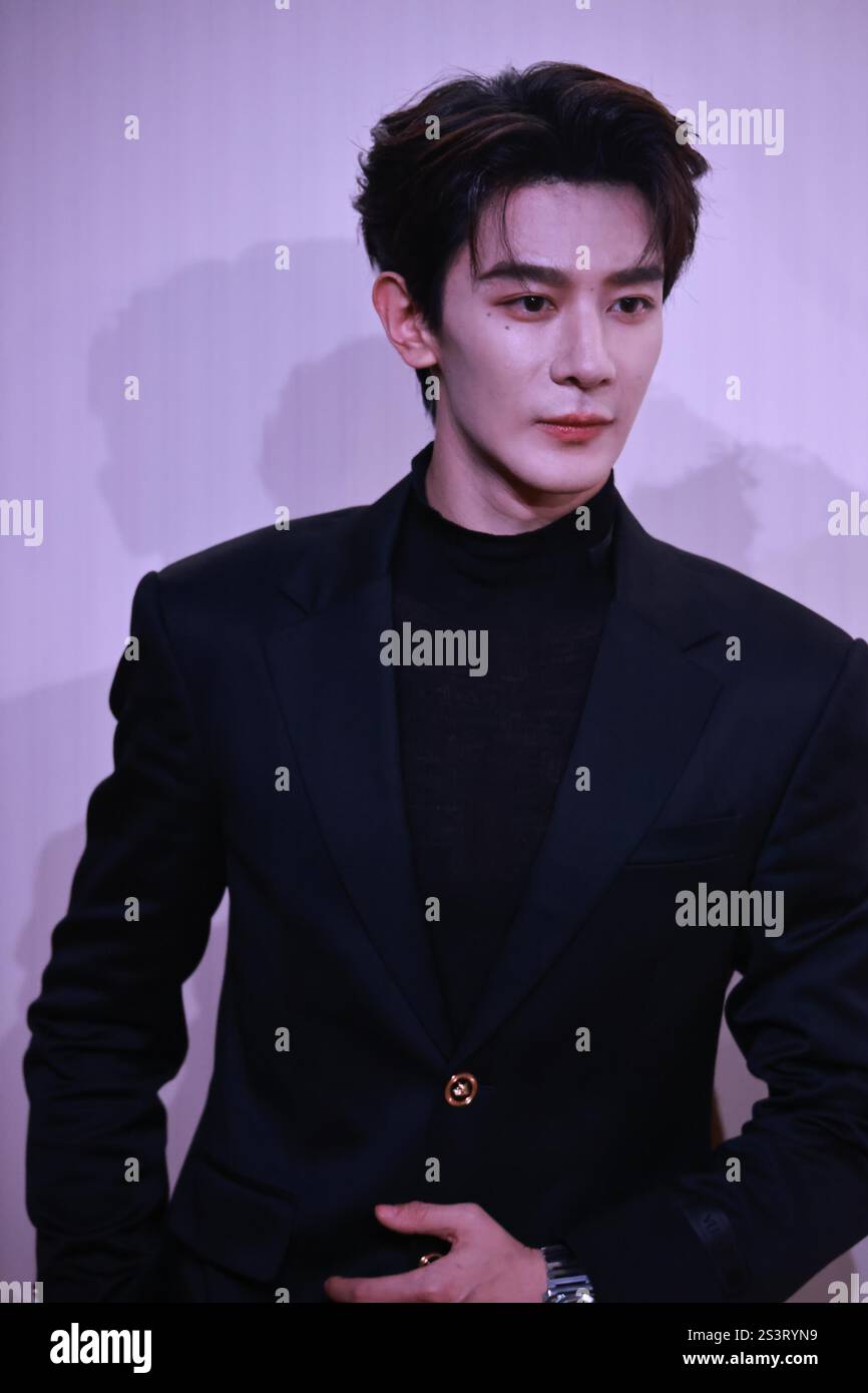 Chinese actor and singer Xia Zhiguang attends an activity in Shanghai ...