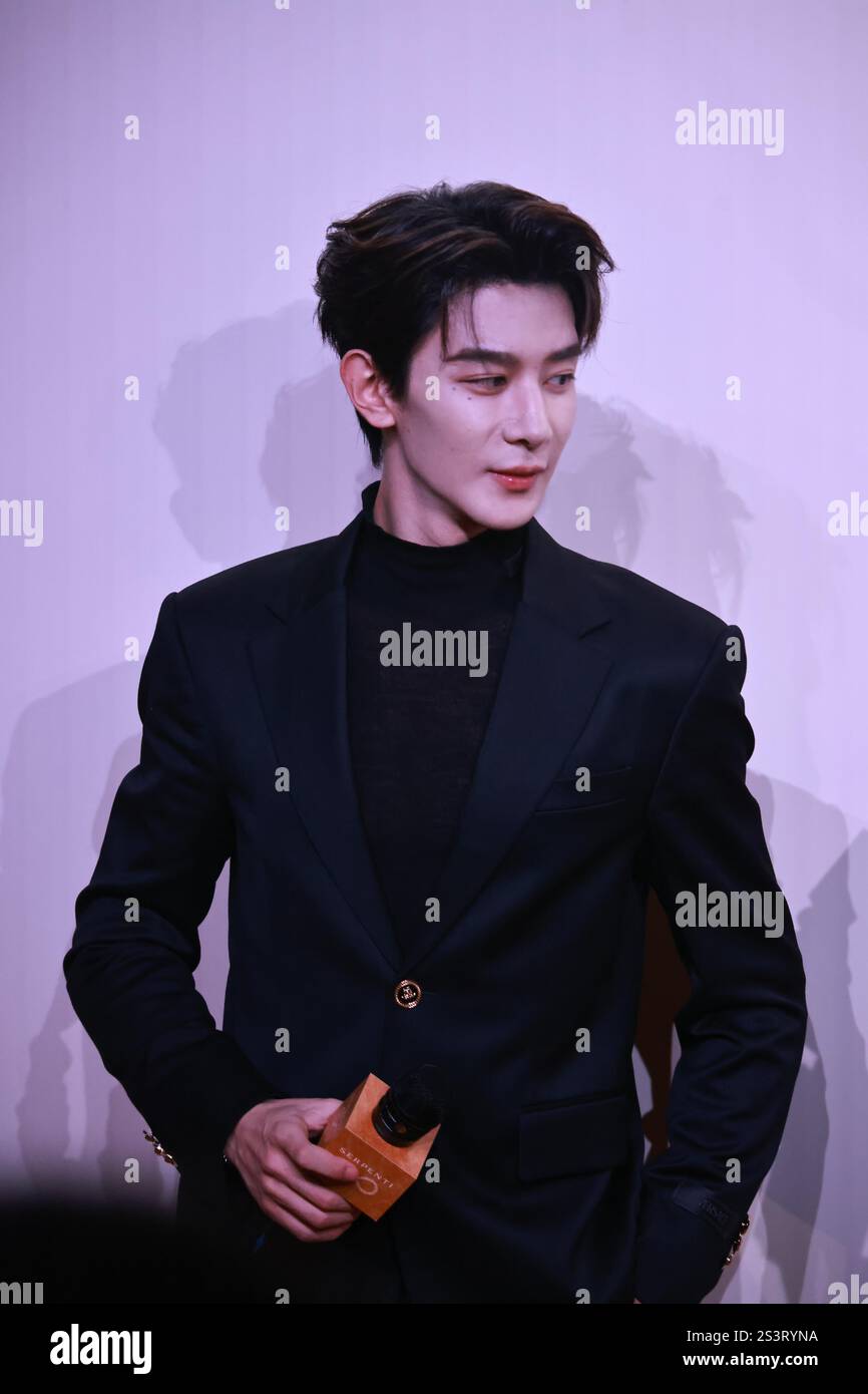 Chinese actor and singer Xia Zhiguang attends an activity in Shanghai ...