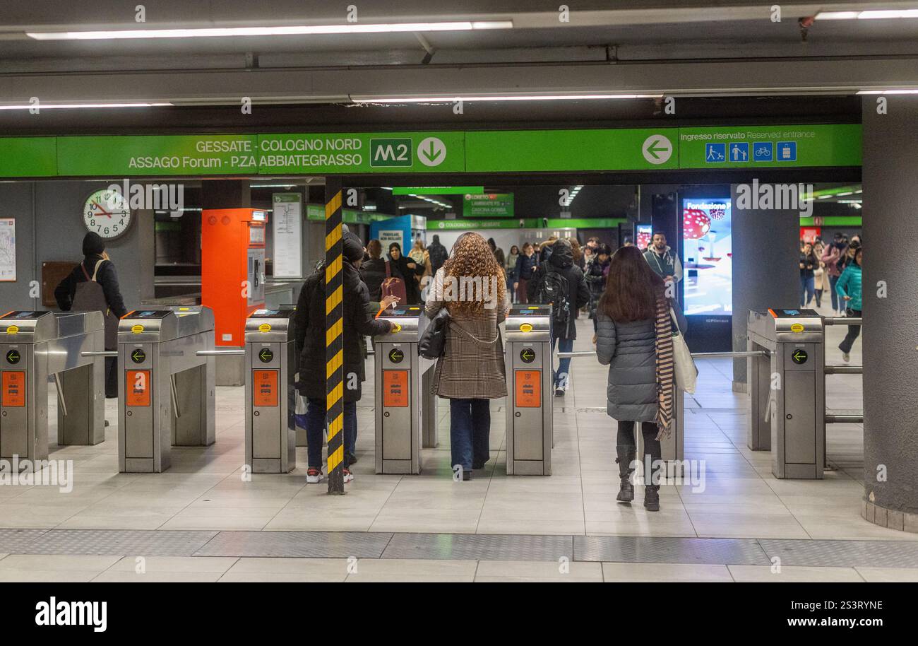 Milano, Italia. 10th Jan, 2025. Stazione Metropolitana Atm Stazione ...