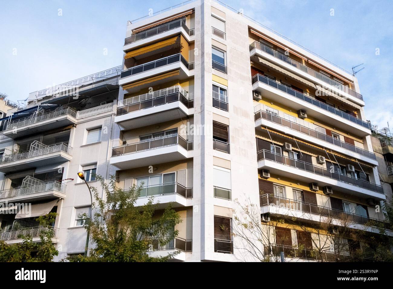 Housing building in Athens capital of Greece in the Attica region on ...