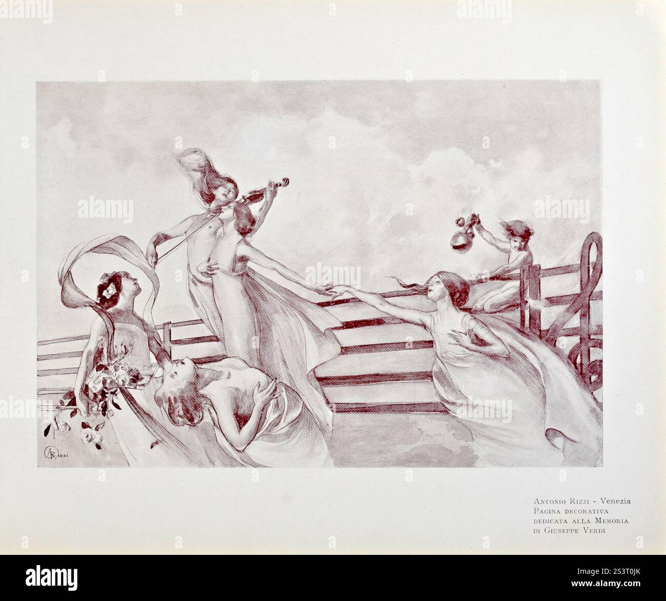 Antonio Rizzi - Dedicated to the Memory of Verdi - 1901-1905 Stock ...