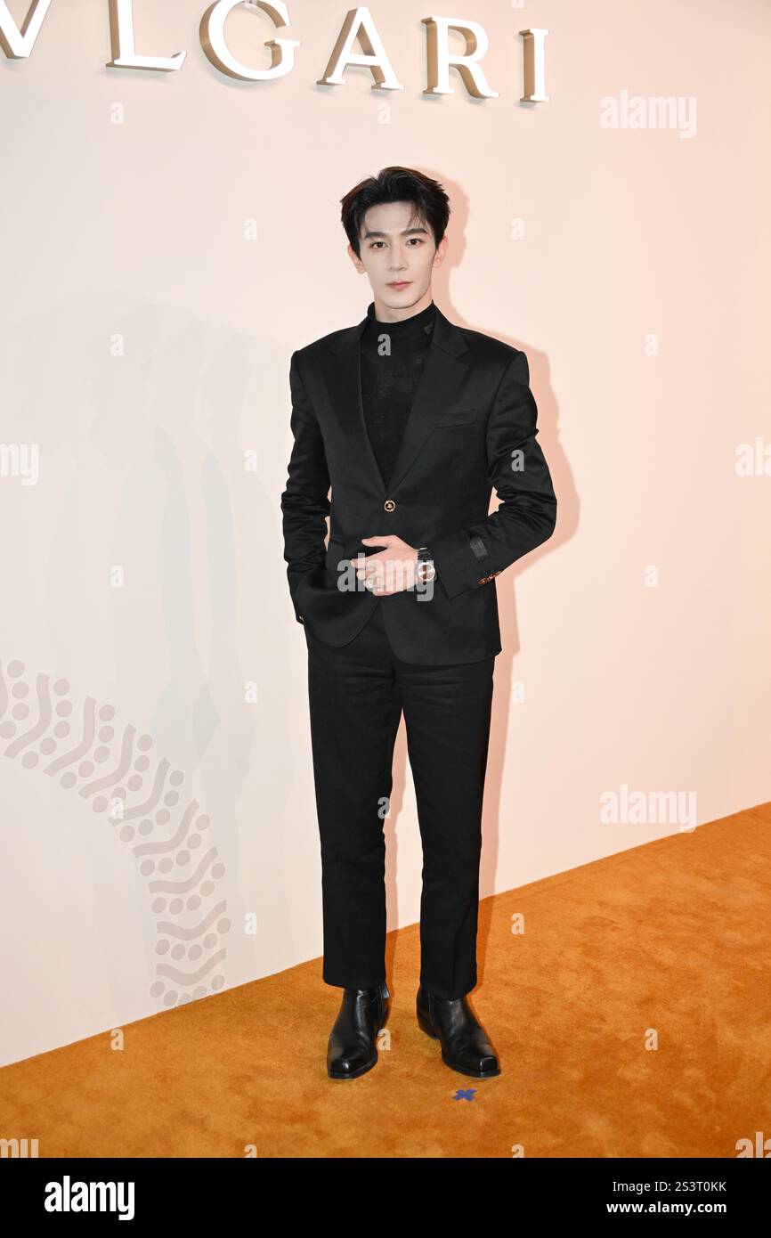 Chinese actor and singer Xia Zhiguang attends an activity in Shanghai ...