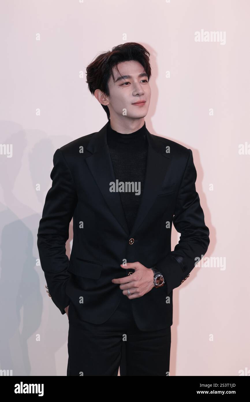 Chinese actor and singer Xia Zhiguang attends an activity in Shanghai ...