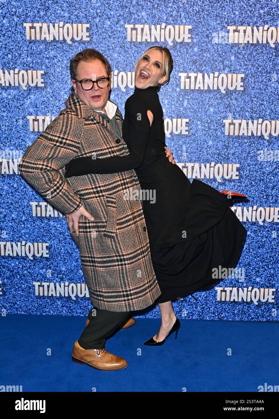 Alan Carr and Ashley Roberts attends the Opening Night of "TITANIQUE ...