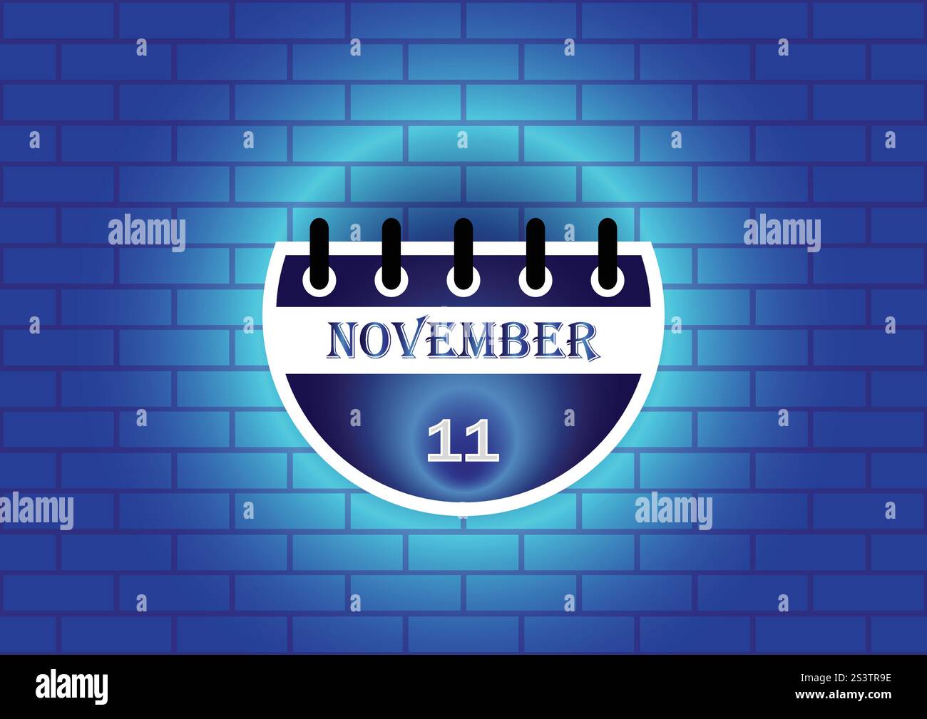 A digital illustration of a calendar page showing November 11th. The ...