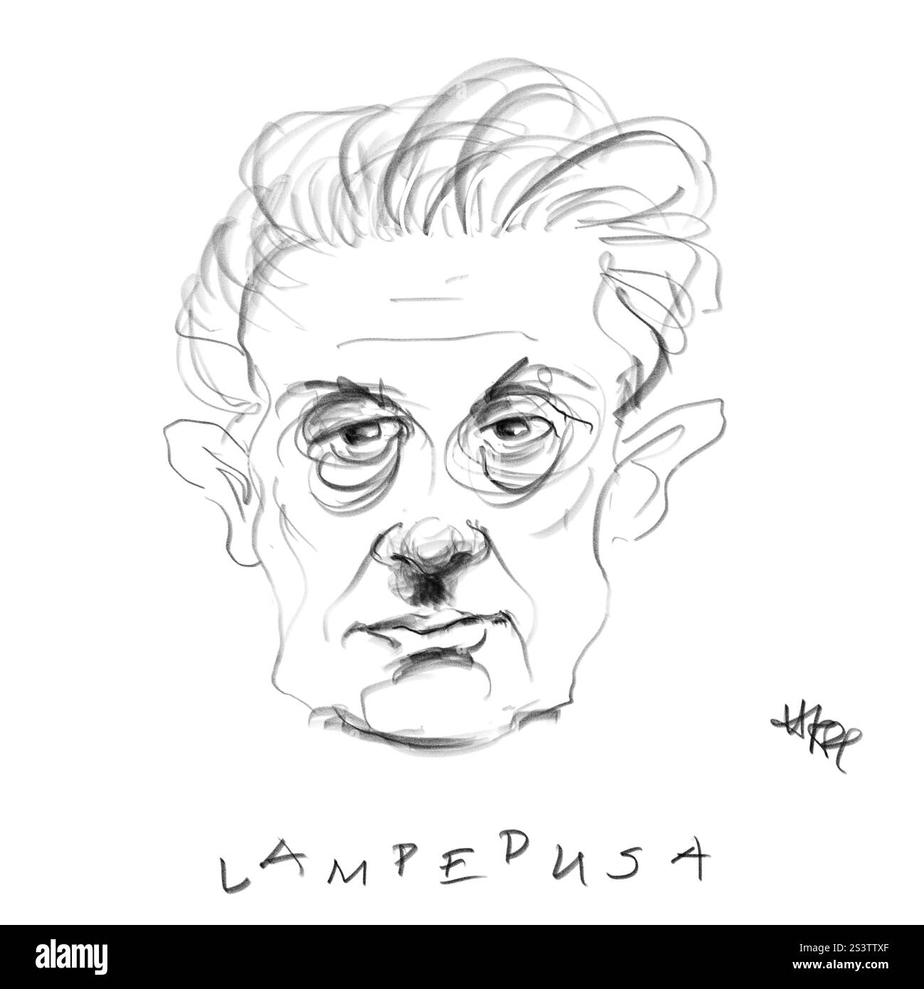 Giuseppe di lampedusa character sketch hi-res stock photography and ...