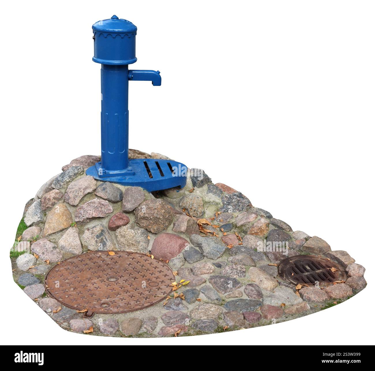 Water from an artesian well is available through a water tap. Isolated ...