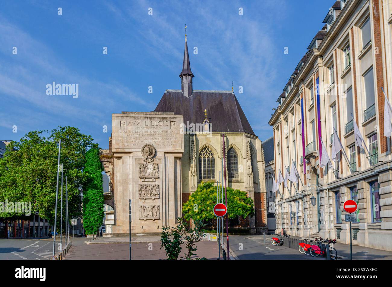 Rihour Palace Flamboyant Gothic architecture style building, chapel and ...