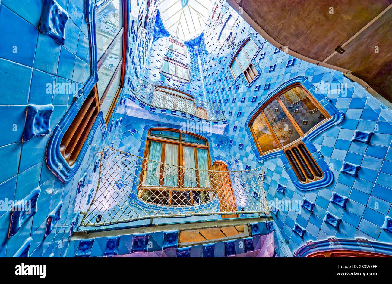 Interior and inner chambers Gaudi's creation- House Casa Batllo. Spain ...