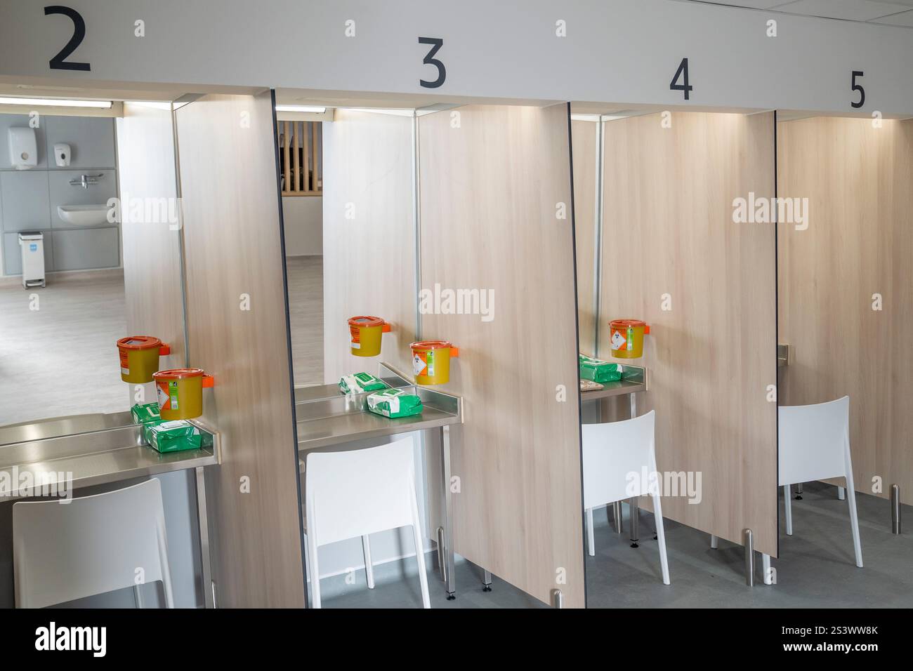 Injection bay areas in the Using Space at The Thistle drugs consumption ...