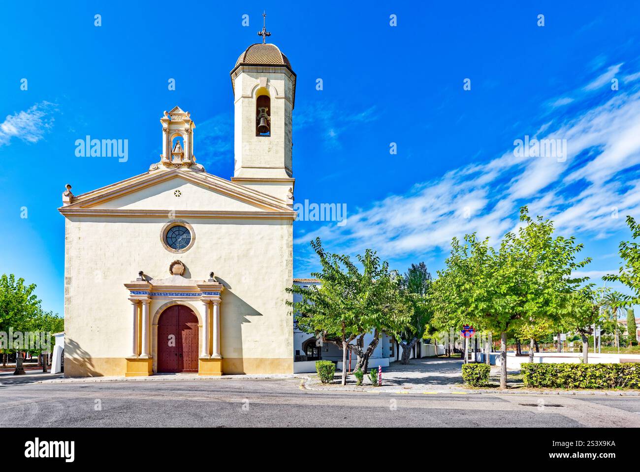 Sanctuary of Our Lady of Vinyet patroness of Sitges. Spain Stock Photo ...