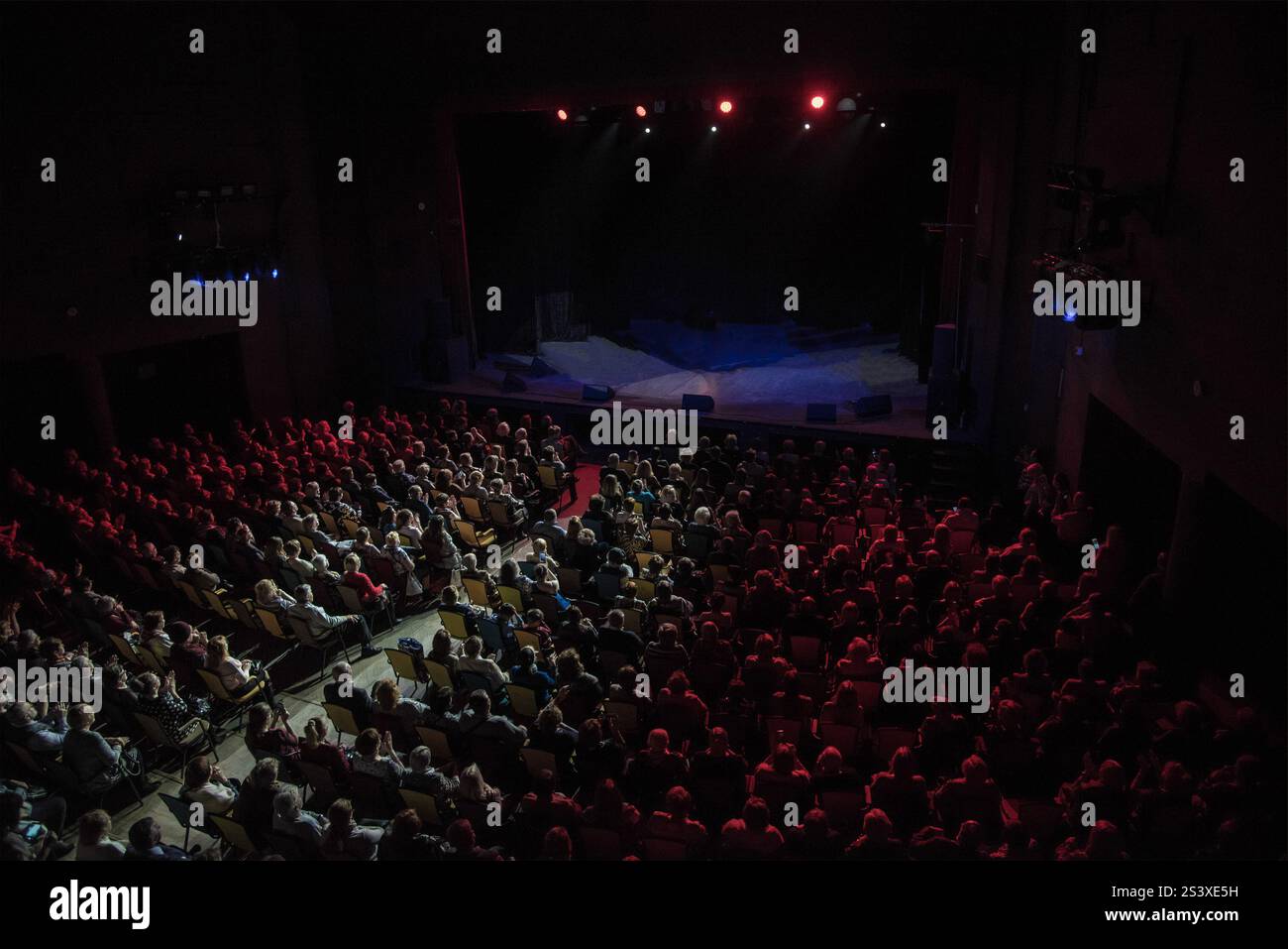 The interior of the theater stand, the auditorium of the large concert ...