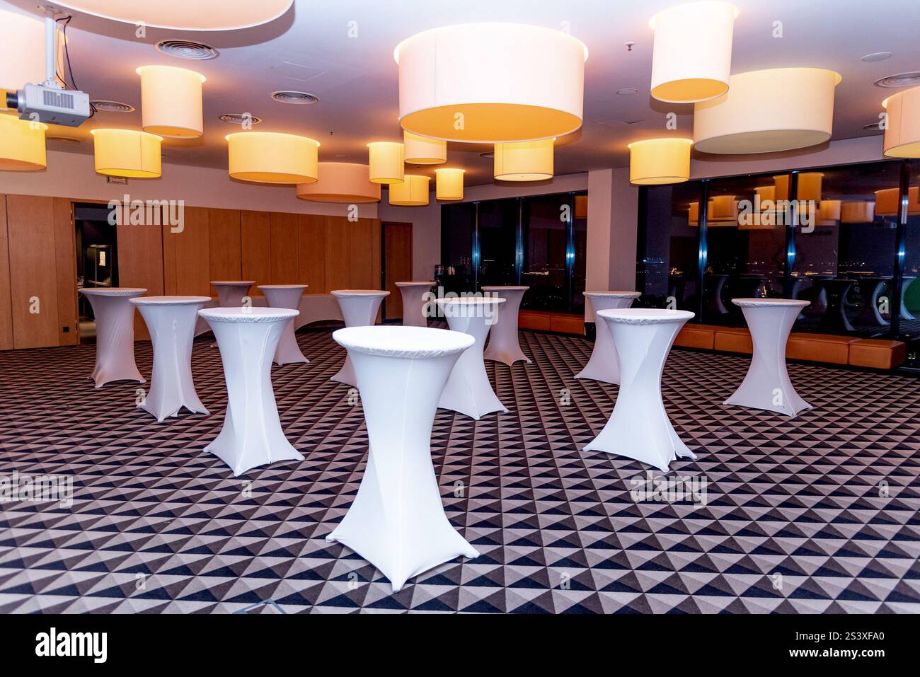 Interior of the banquet hall of a coffee shop, oriental style ...