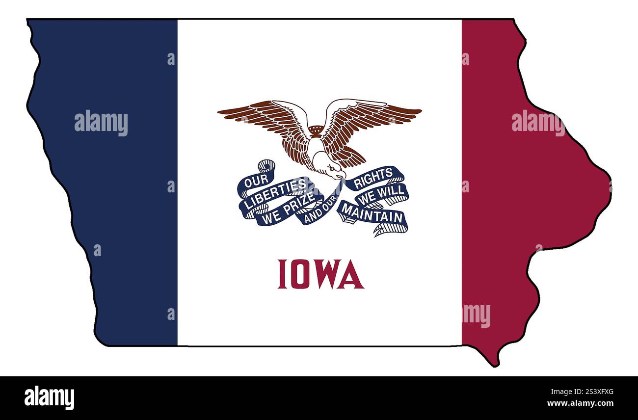 Flag iowa united states hi-res stock photography and images - Alamy