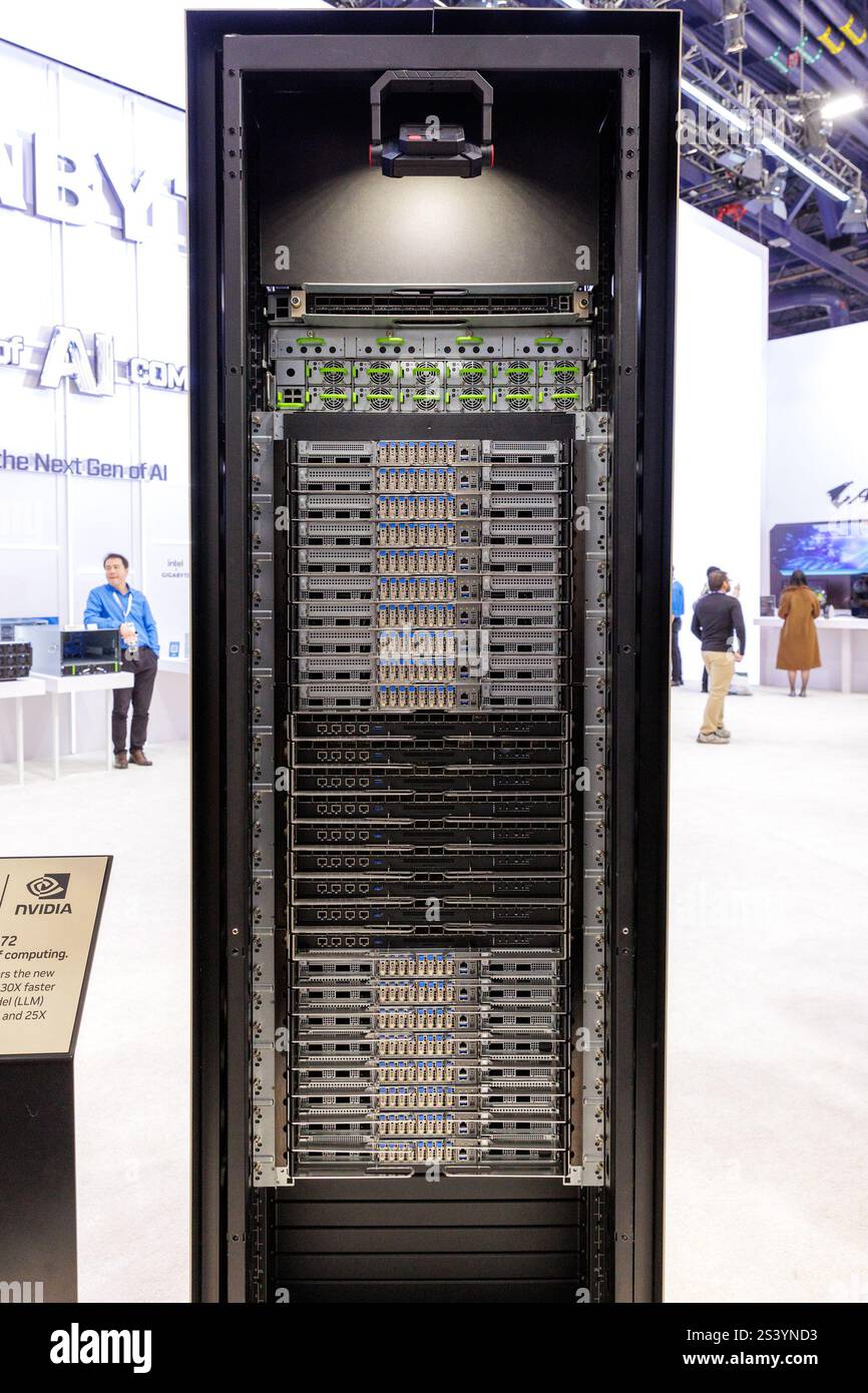 Las Vegas, USA. 09th Jan, 2025. The NVIDIA GB200 NVL72 Grace Blackwell ...