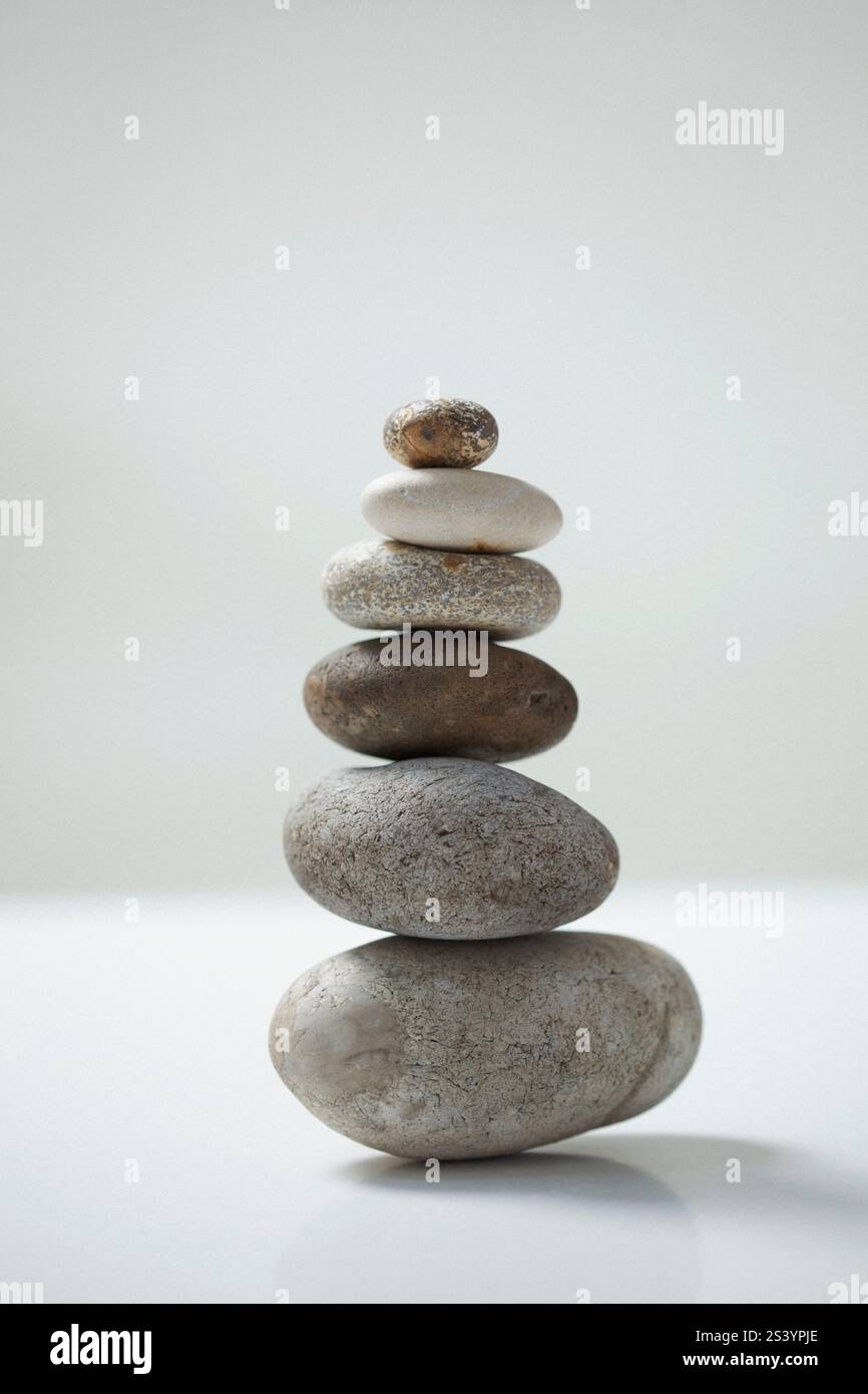 Stack of Various Size Pebbles Stock Photo - Alamy