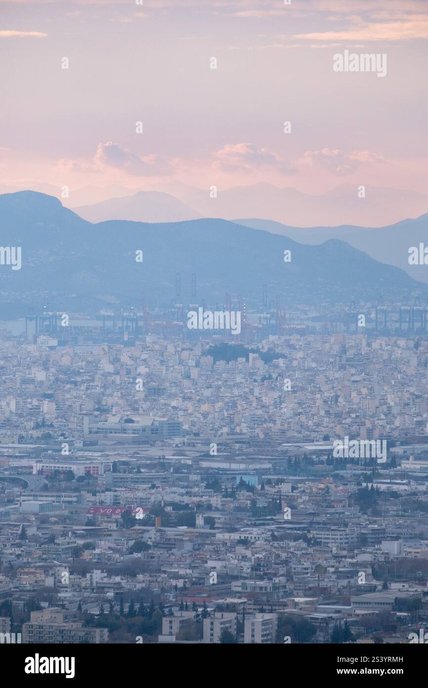 Landscape of apartment buildingsshowing the population density with the ...