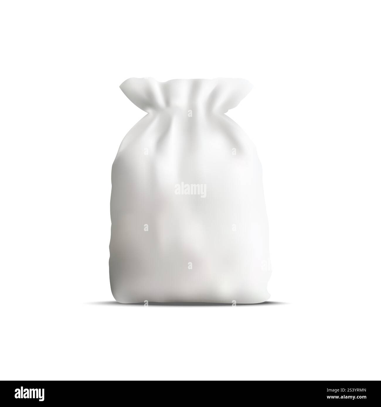 Realistic White Drawstring Canvas Bag for Branding, Product Packaging ...