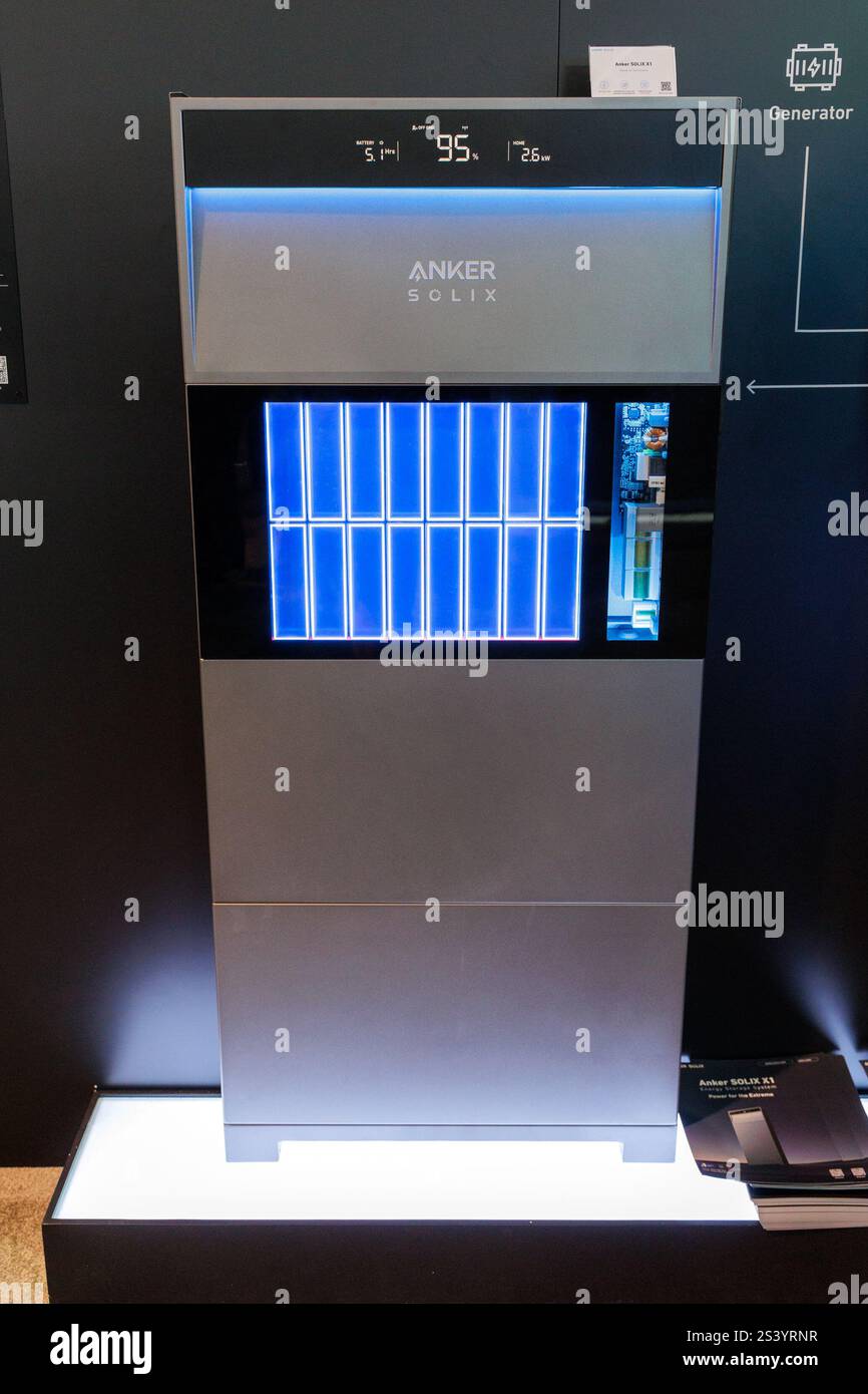 Las Vegas, USA. 09th Jan, 2025. Anker SOLIX X1 AC-Coupled Energy ...