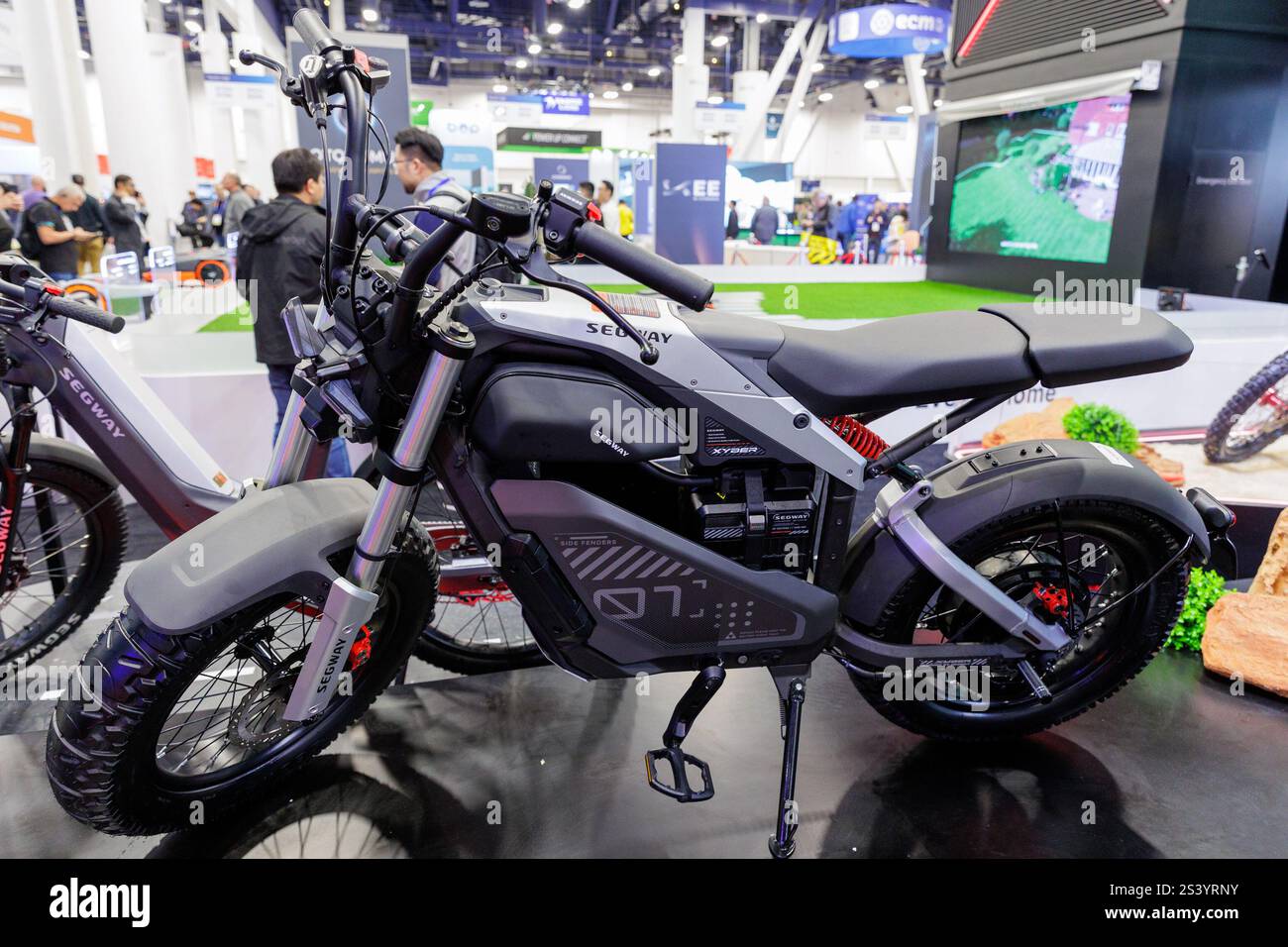 The Xyber E-Bike, by Segway, on display at the Las Vegas Convention Center during CES 2025 in ...