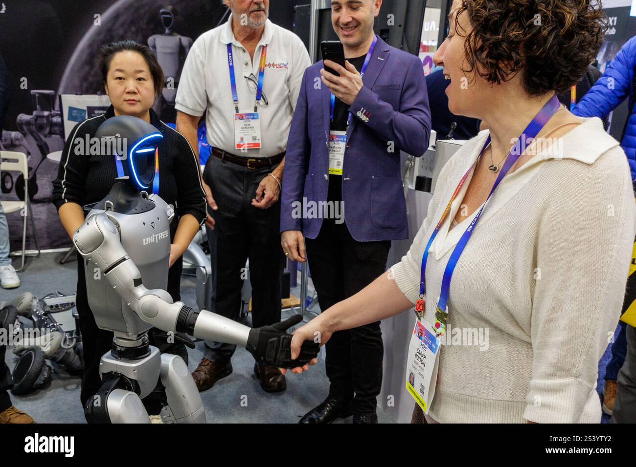 Unitree G1, Humanoid Agent AI Avatar, by Unitree, on display at the Las ... Unitree G1, Humanoid Agent AI Avatar, by Unitree, on display at the Las ...