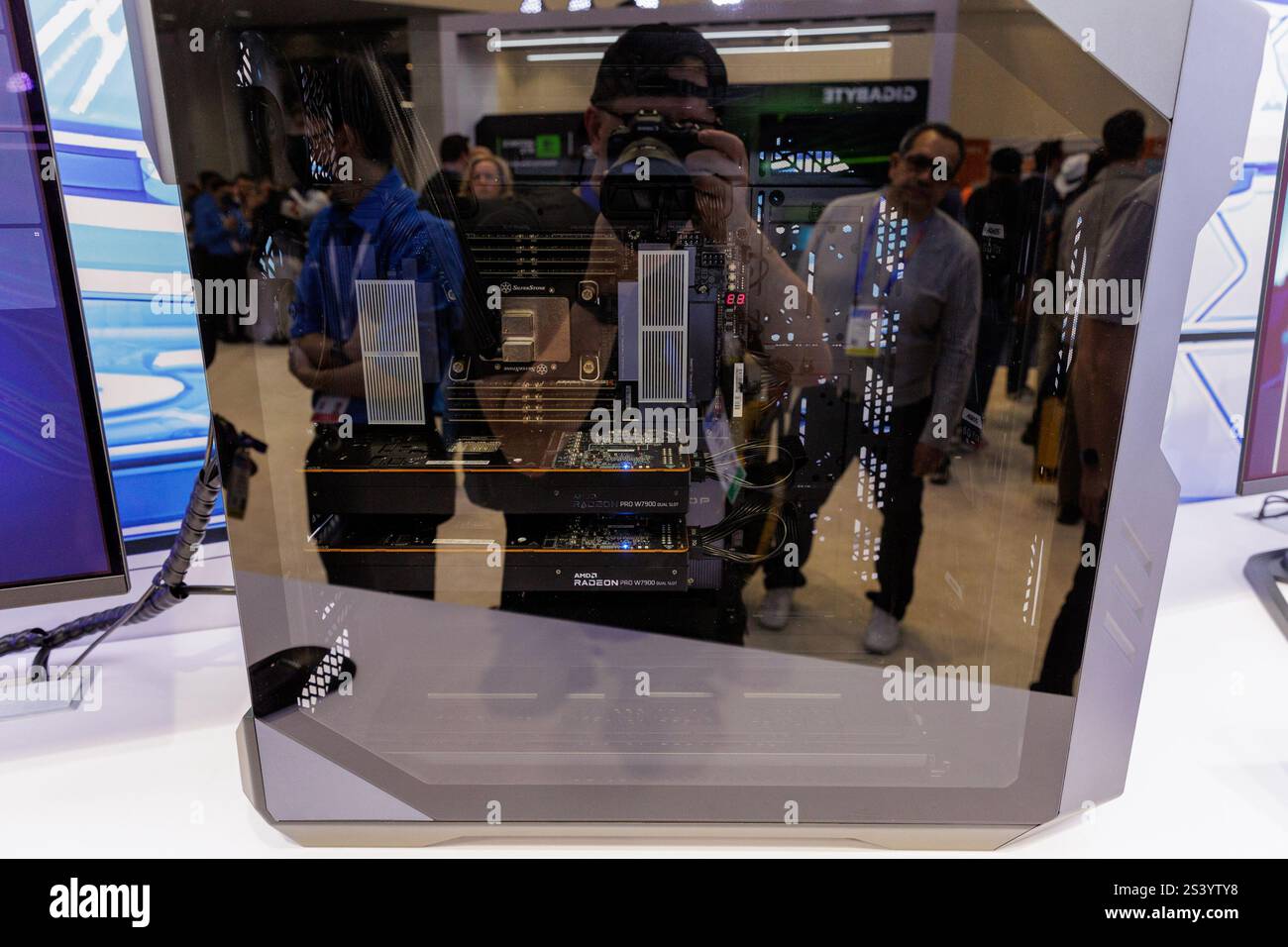 Las Vegas, USA. 09th Jan, 2025. An AI TOP computer case, by Gigabyte ...