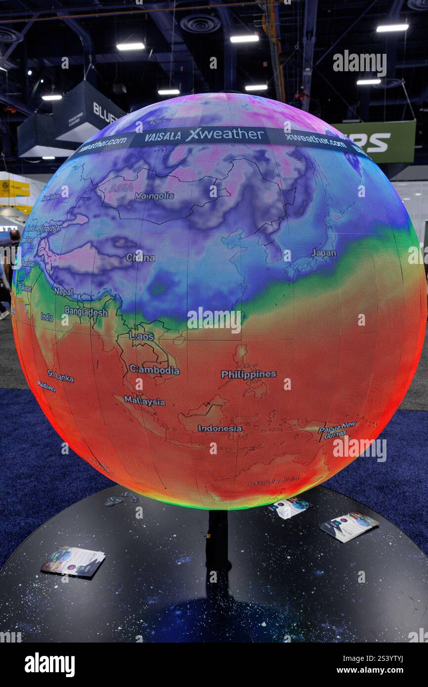 Las Vegas, USA. 09th Jan, 2025. Xweather LED weather visualizer, by ...