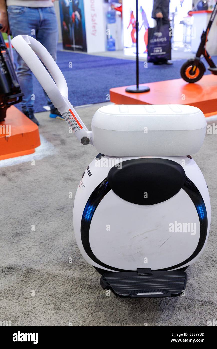 The E20 Electric Unicycle for beginners, by Inmotion, on display at the ...