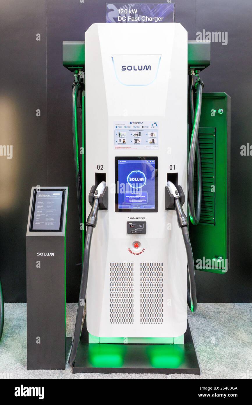 120 kW Charger, by Solum, on display at the Las Vegas Convention Center ...