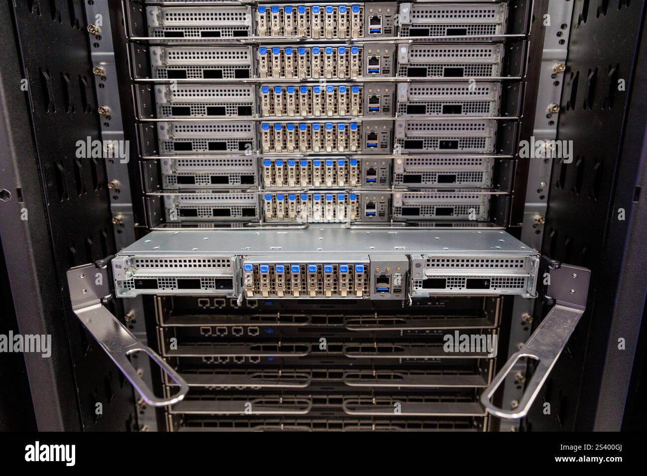 Las Vegas, USA. 09th Jan, 2025. The NVIDIA GB200 NVL72 Grace Blackwell ...