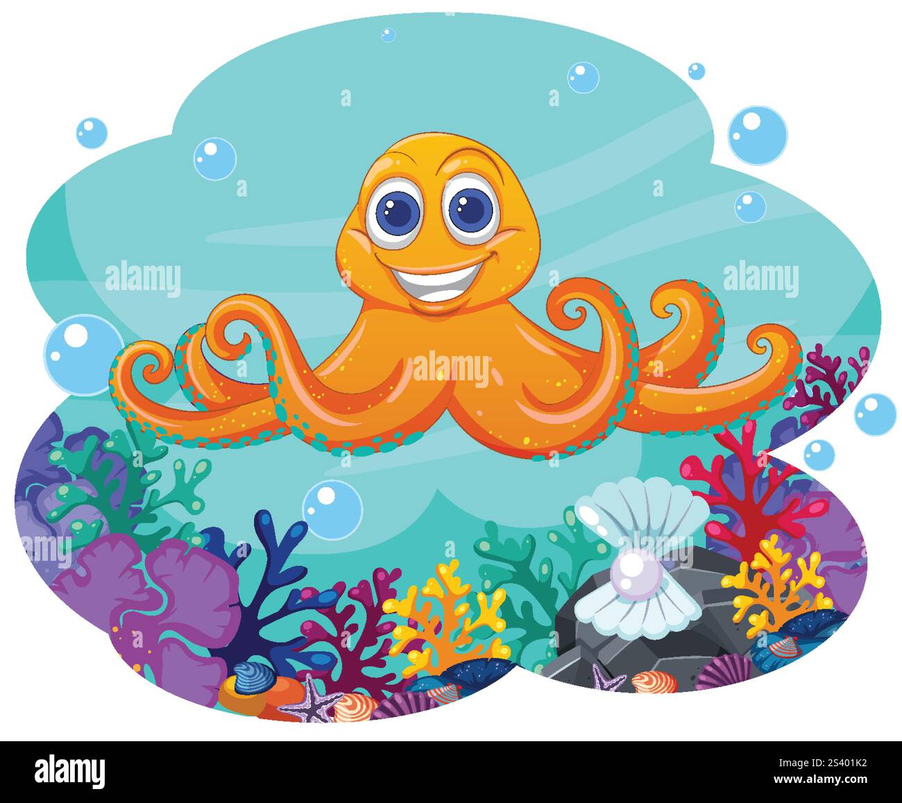 Octopus vulgaris vector vectors Cut Out Stock Images & Pictures - Alamy