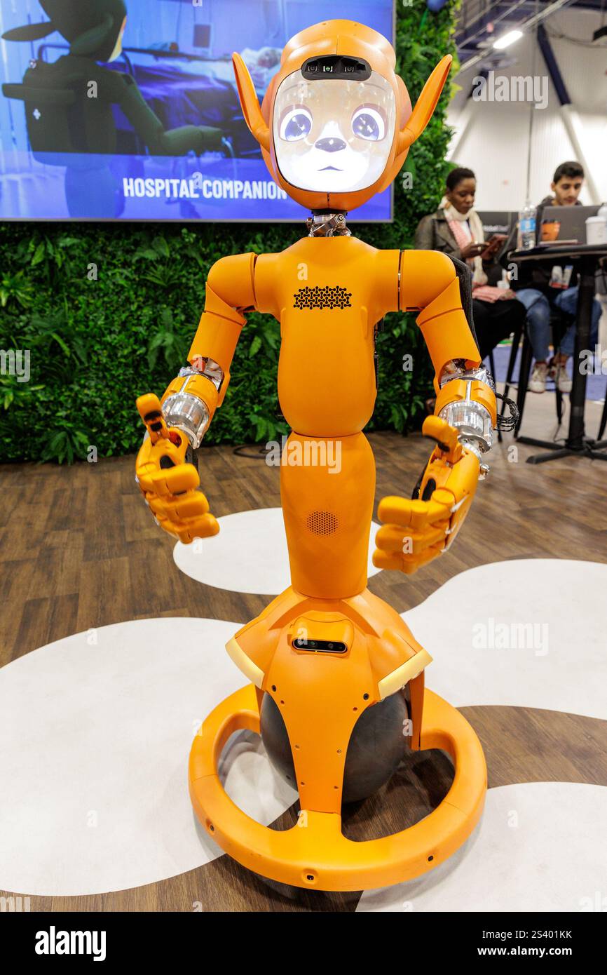 Las Vegas, USA. 09th Jan, 2025. Mirokai, a robot designed for human ...