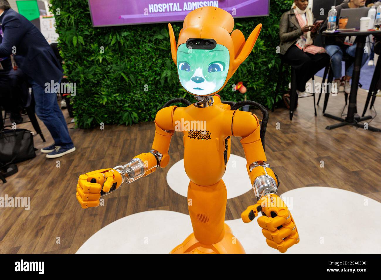 Las Vegas, USA. 09th Jan, 2025. Mirokai, a robot designed for human ...