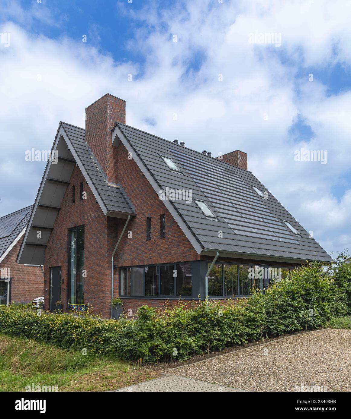 Mierlo, the Netherlands. 22 June 2024. Integrated solar panels. Roof ...