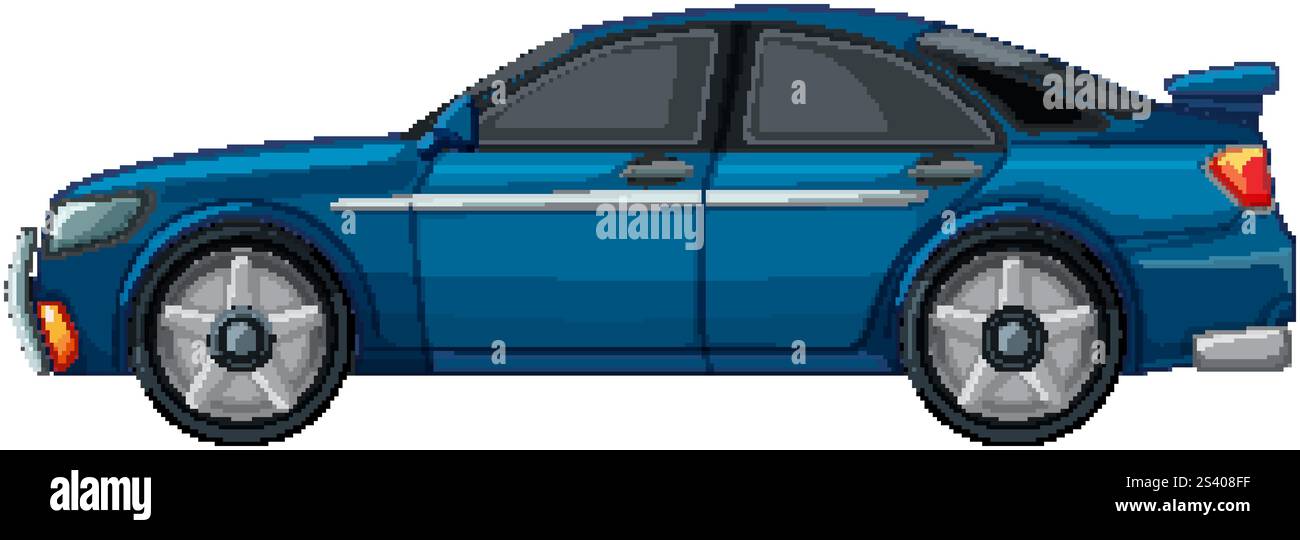 Vector image of a modern blue car Stock Vector Image & Art - Alamy