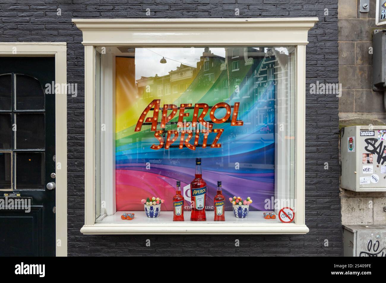 Amsterdam, the Netherlands. 15 June 2024. aperol spritz advertisement ...