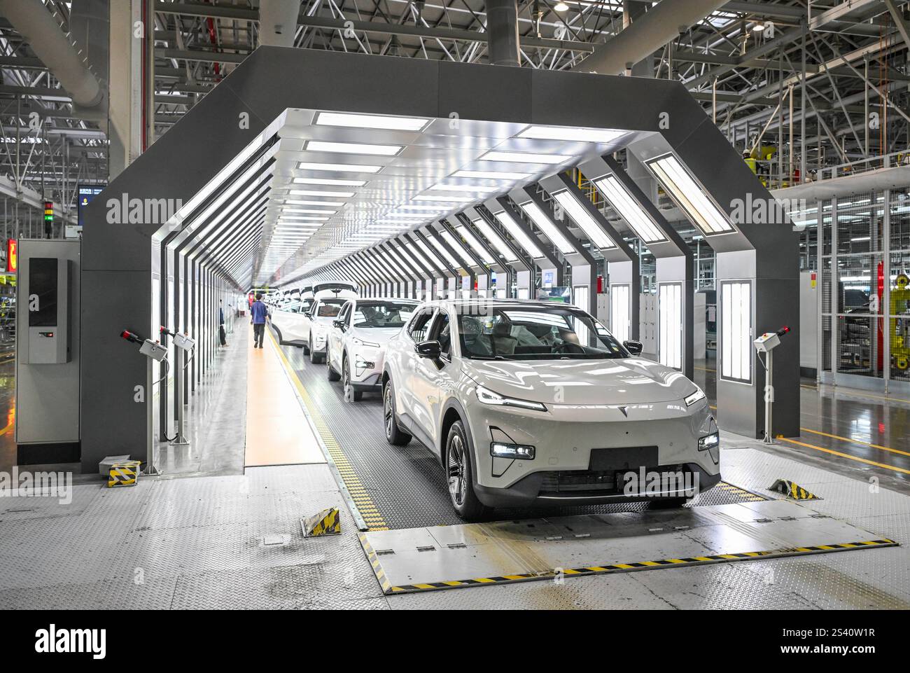 Chongqing, China. 9th Jan, 2025. New energy vehicles are pictured at a ...