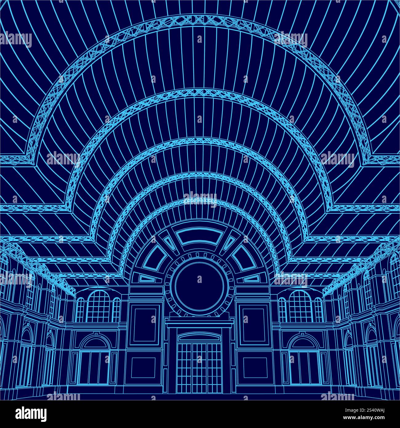 Three large windows Stock Vector Images - Alamy