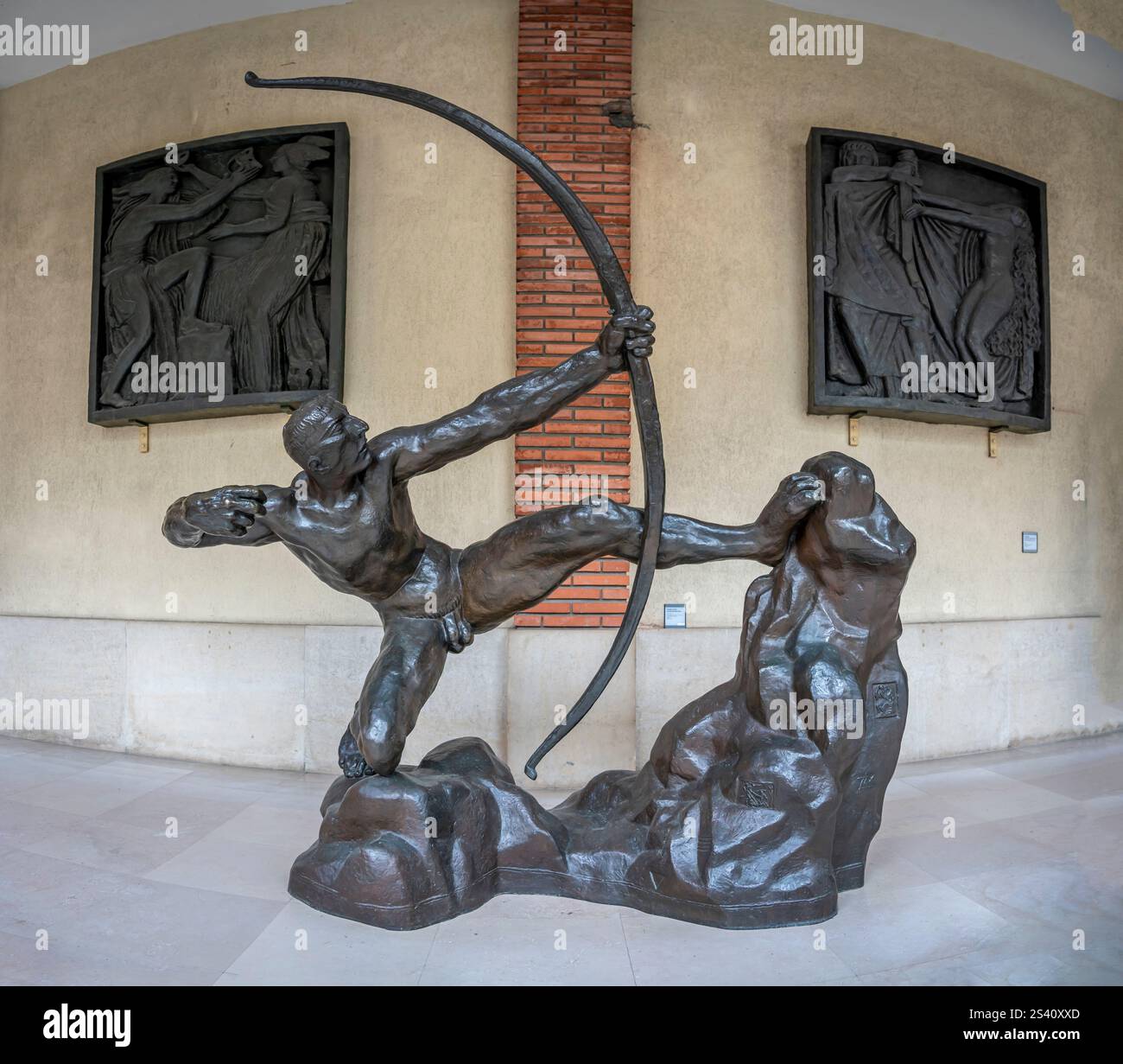 Paris, France - 12 14 2024: Bourdelle Museum. Bronze sculpture Herakles ...