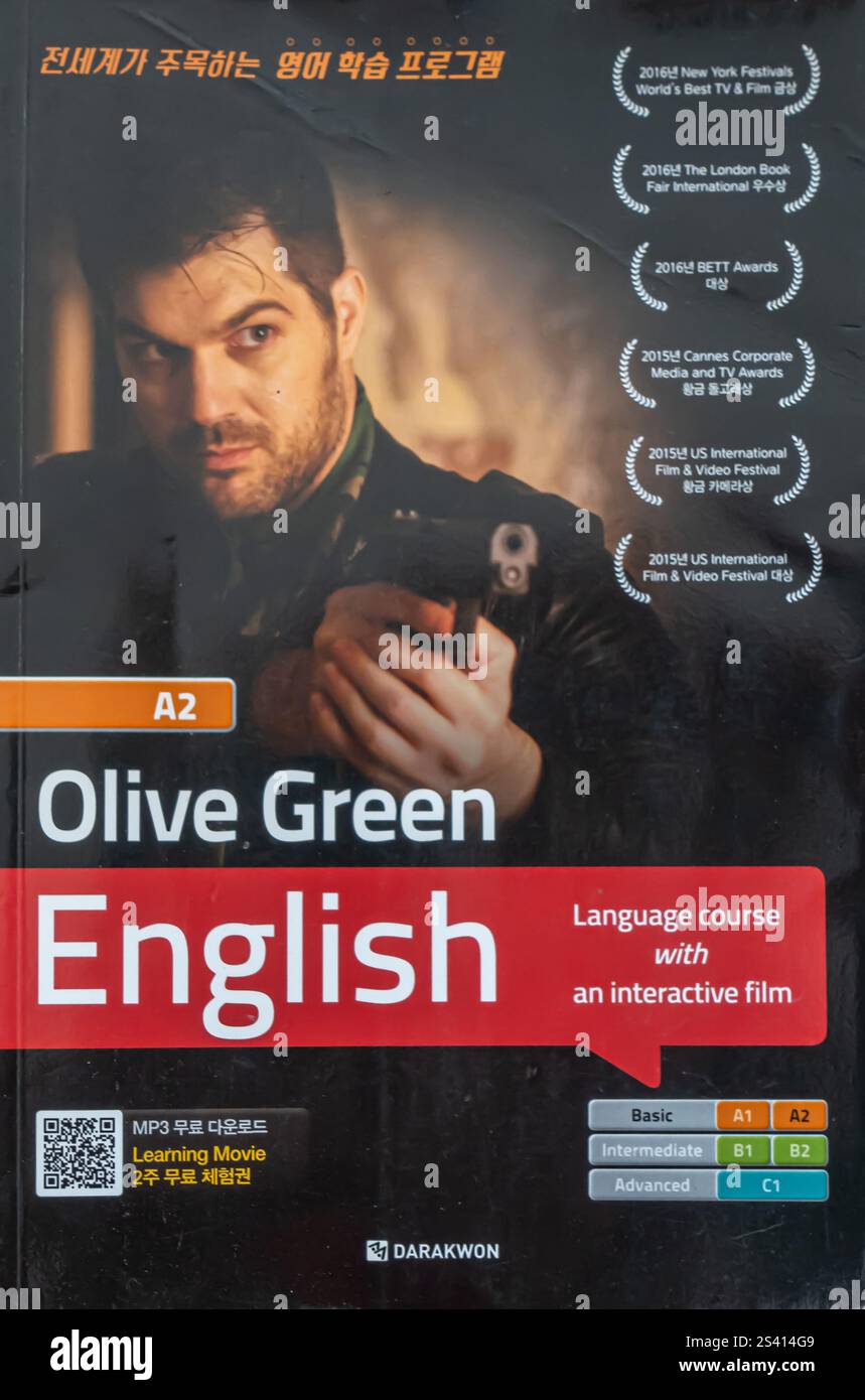 Olive Green English A2(Basic) - Korean course Stock Photo - Alamy