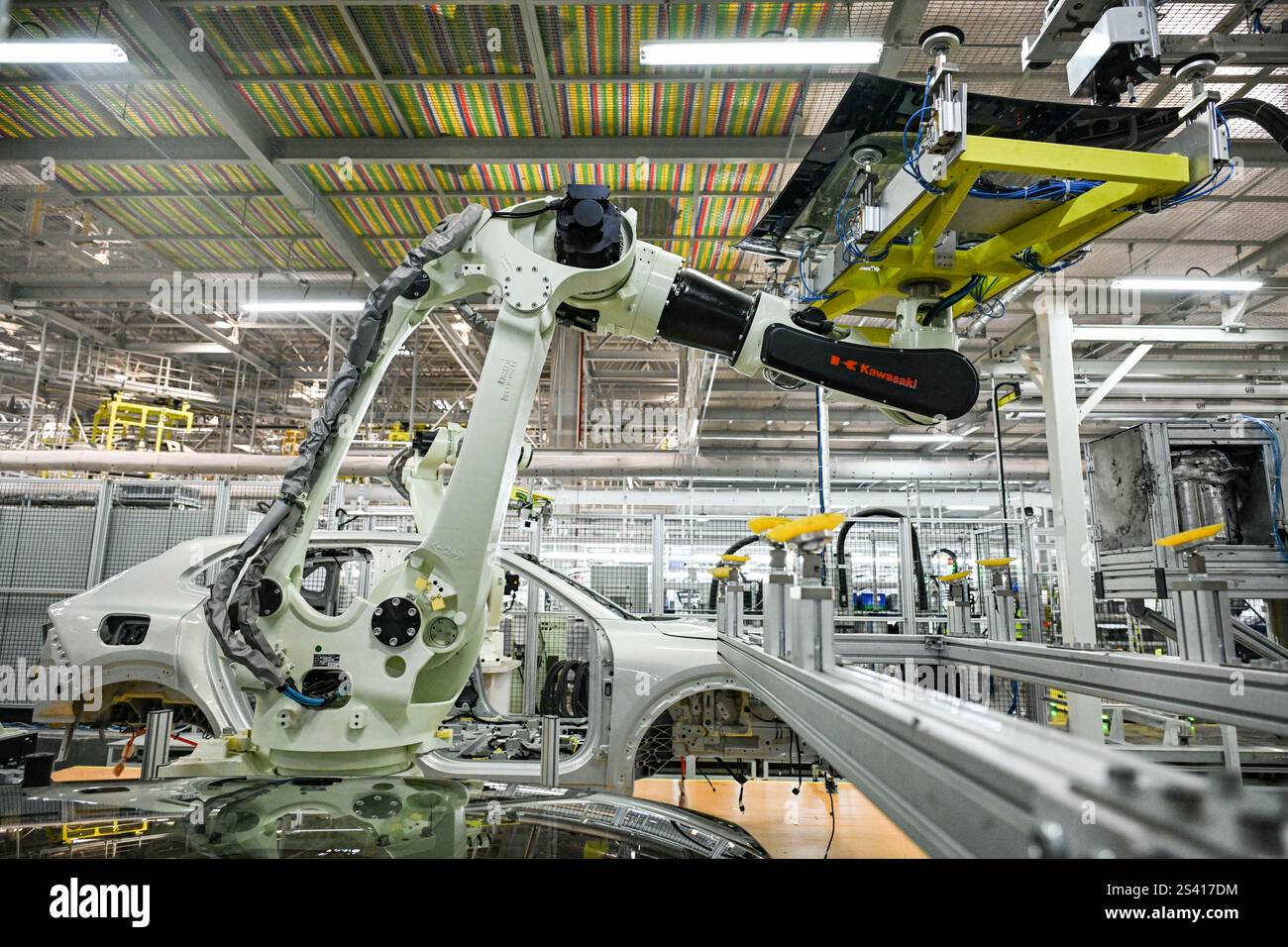 Chongqing, China. 9th Jan, 2025. An automatic assembly line is pictured ...