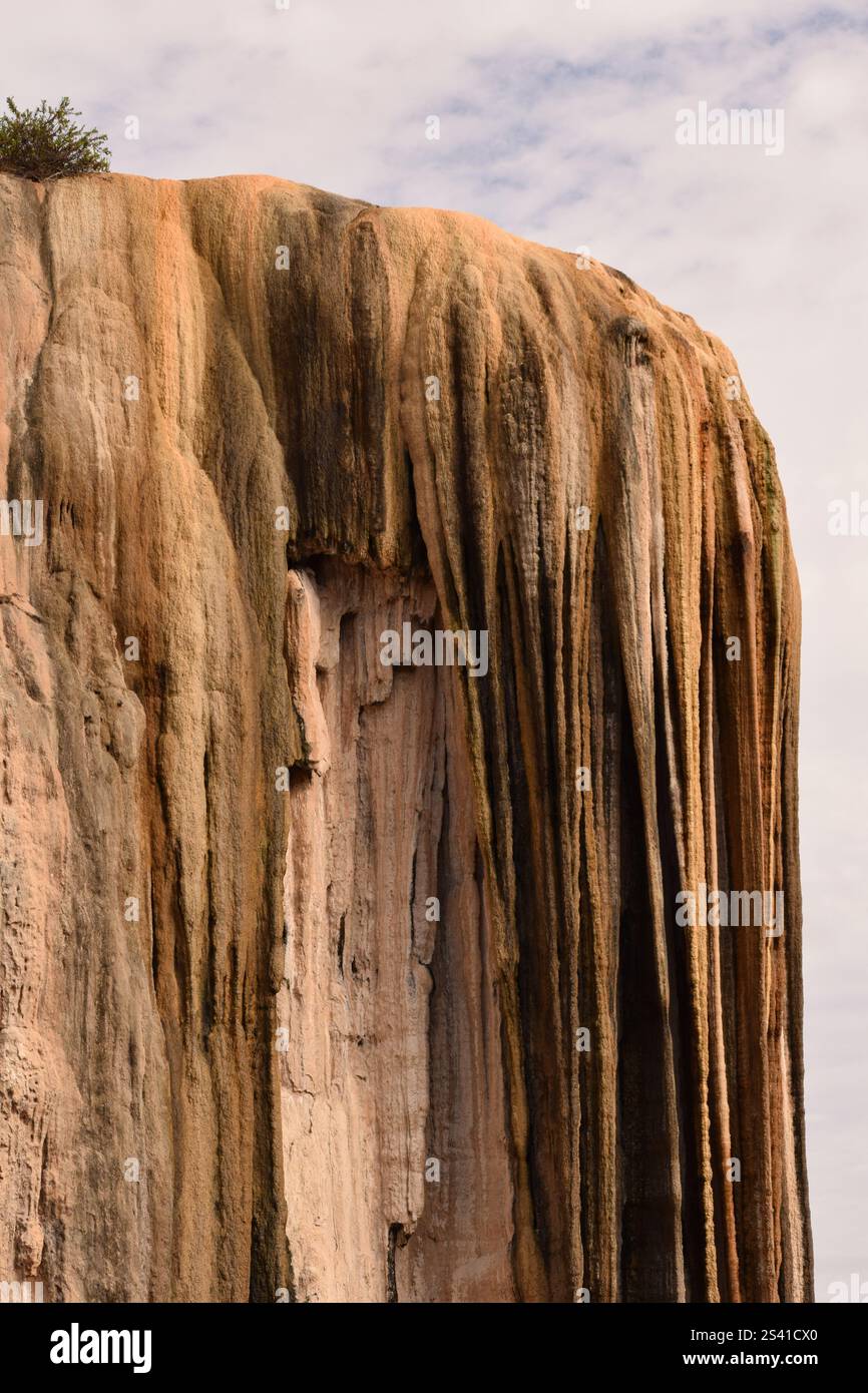 Textures of a Petrified Waterfall of Hierve el agua Oaxaca, Mexico ...