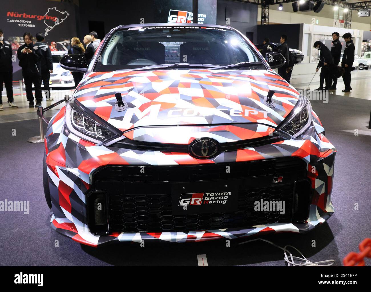 Chiba, Japan. 10th Jan, 2025. Japan's automobile giant Toyota Motor displays a concept model of ...
