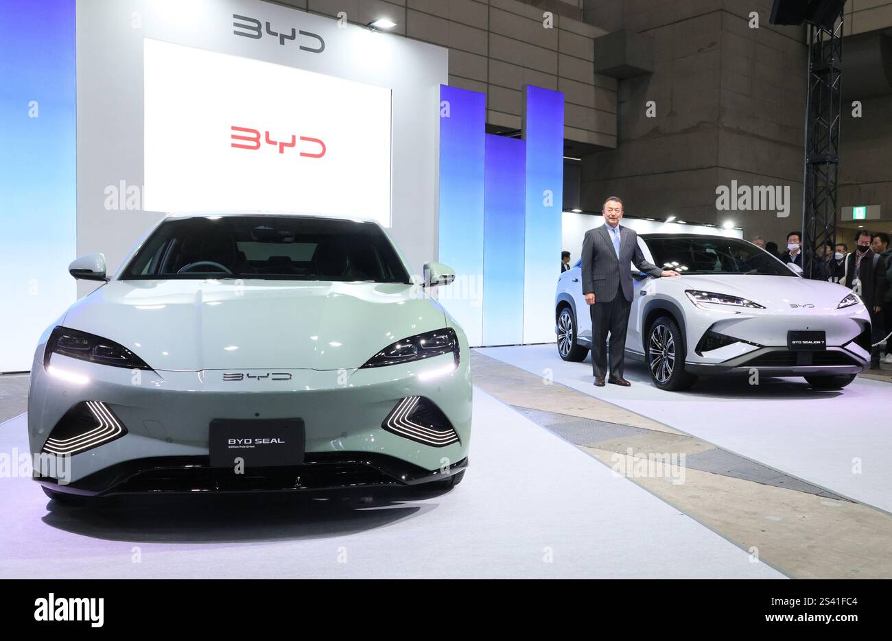 Chiba, Japan. 10th Jan, 2025. Chinese automaker BYD's Japanese subsidiary BYD Auto Japan ...