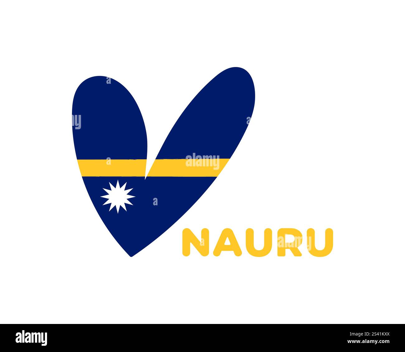 Nauru national flag heart on white background. Nauru Republic Day ...