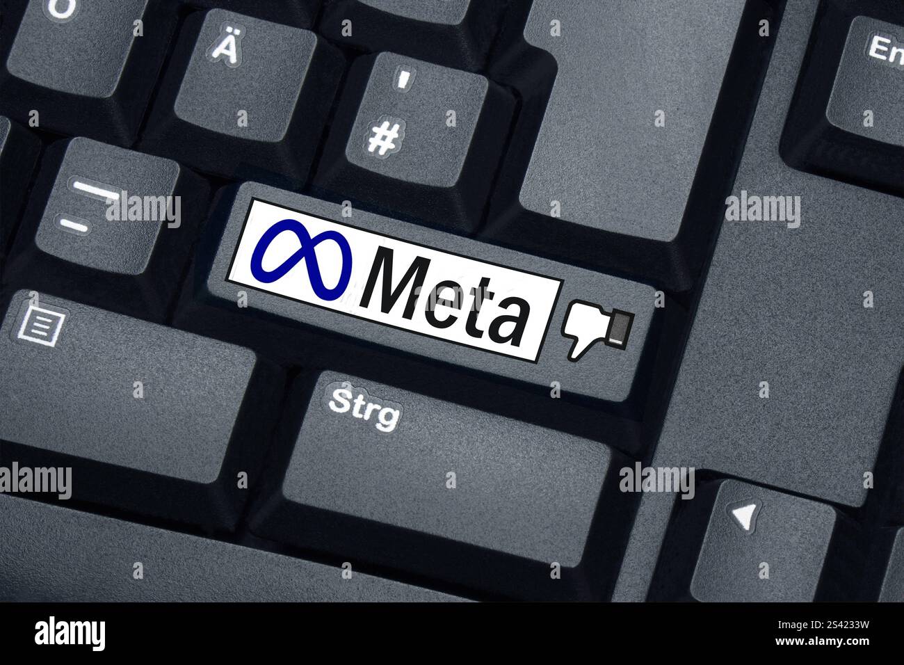 Tastatur mit Meta und Symbol Daumen runter Tastatur mit Meta und Symbol ...